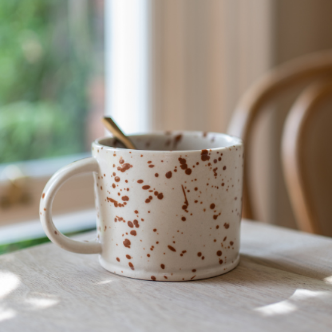 Splatter Mug Ginger – Tin Coast Design Coastal Interior Design Shop in ...
